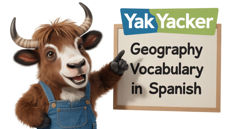 Geography & Landforms Vocabulary in Spanish