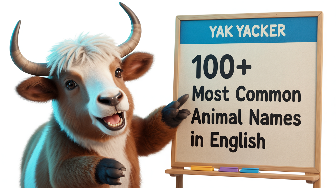 100+ Most Common Animal Names in English | Yak Yacker
