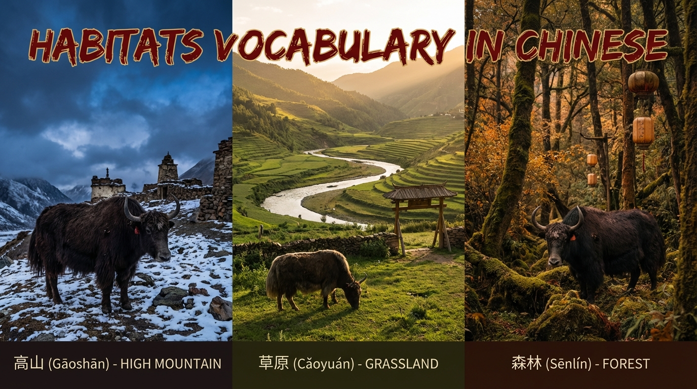 Simplified Chinese Habitats Vocabulary : 50+ & Real Examples