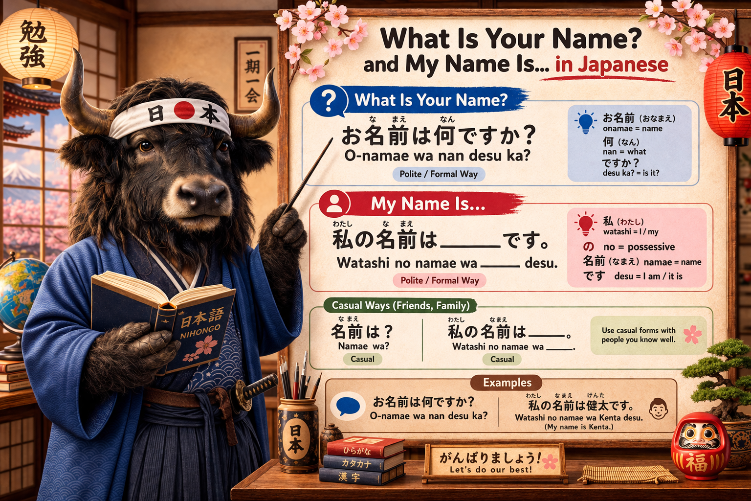 What Is Your Name? and My Name Is in Japanese