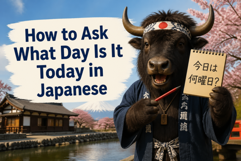 How to Ask What Day Is It Today in Japanese