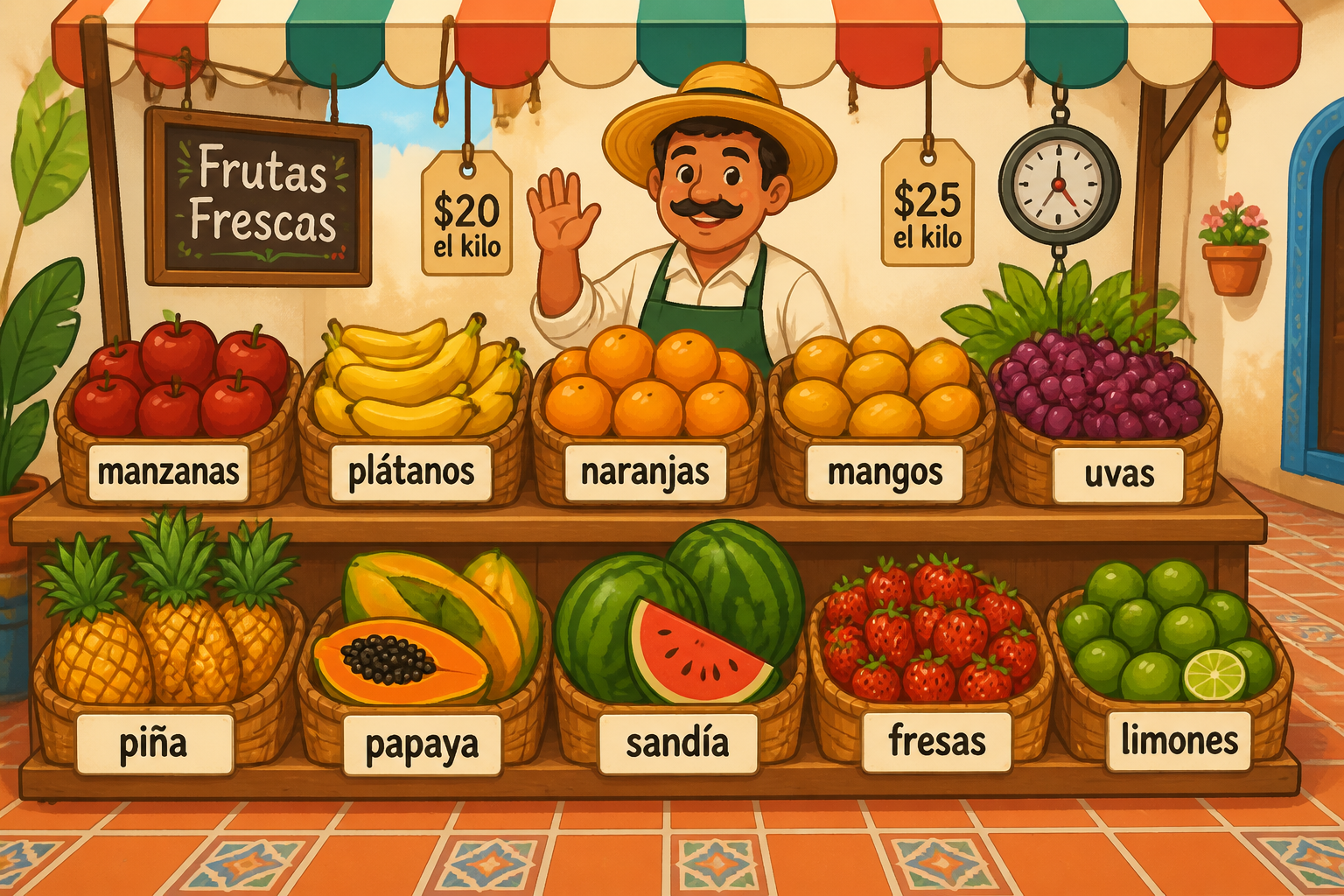 Fruits in Spanish: 75 Mexican Spanish Words