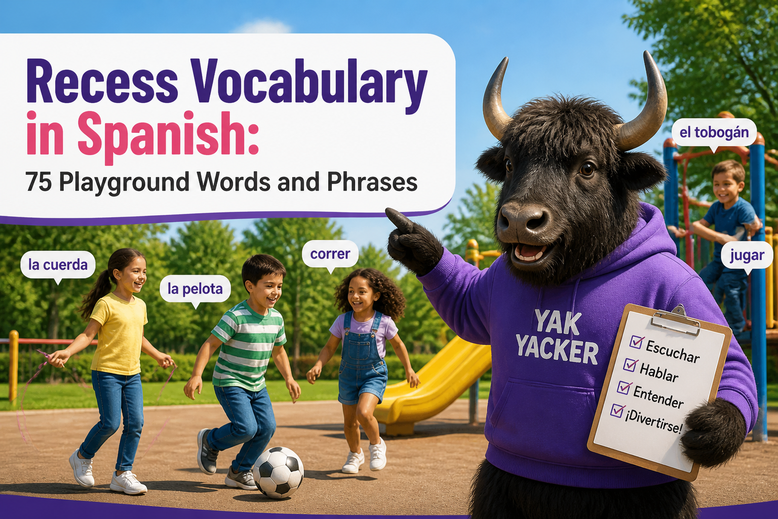 Recess Vocabulary in Spanish: 75 Playground Words