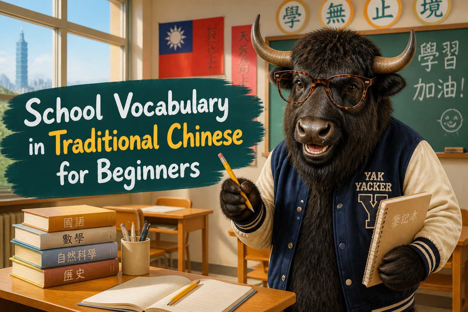 School Vocabulary in Traditional Chinese for Beginners