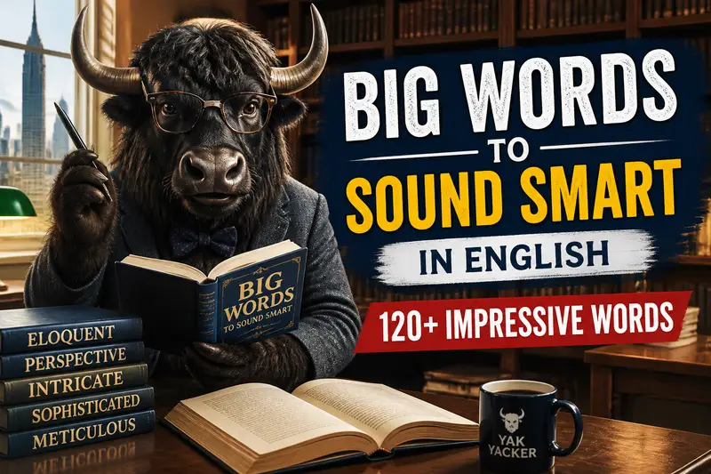 Big Words To Sound Smart in English 120+ Impressive Words