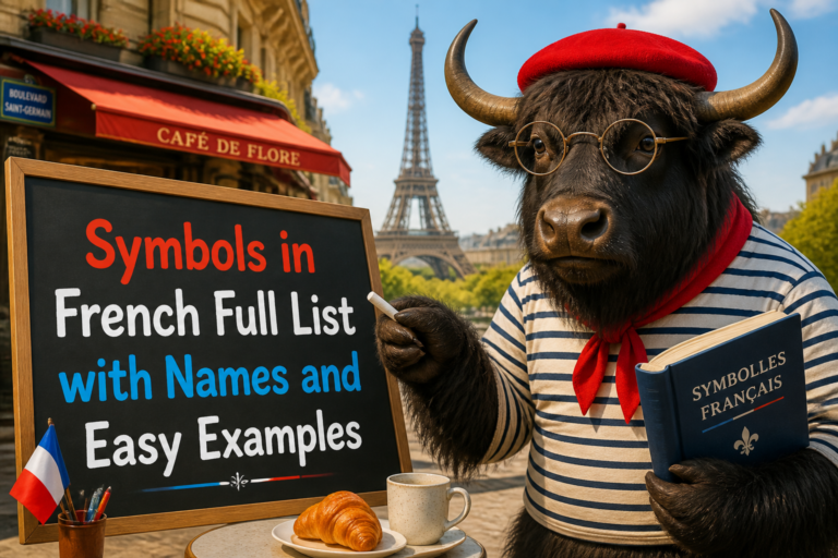 Symbols in French Full List with Names and Easy Examples